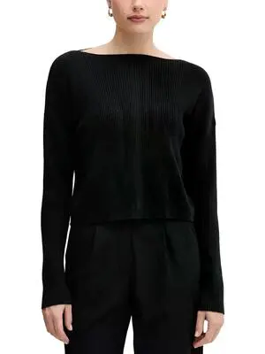 Sisley Ribbed Knit Sweater - Black