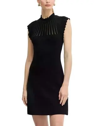 MORGAN Mock-neck Mini Dress - Black