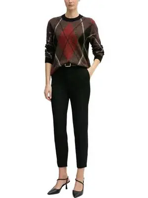 Sisley Argyle Knitted Sweater - Brown