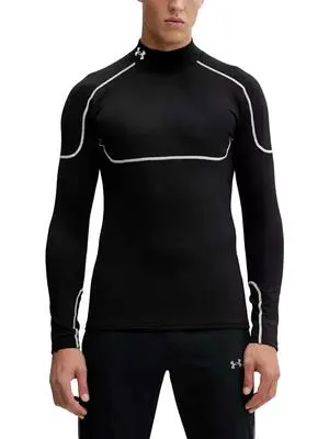 Under Armour Logo Appliqué Mock-neck T-shirt - Black