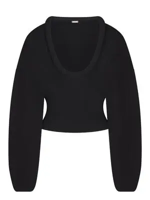 SAME Knit Barrel Sweater Black