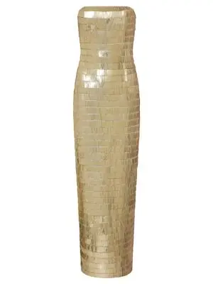 Rachel Gilbert Estra Midi Dress - Gold