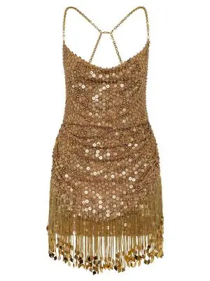 Rachel Gilbert Koda Sequin Mini Dress - Gold