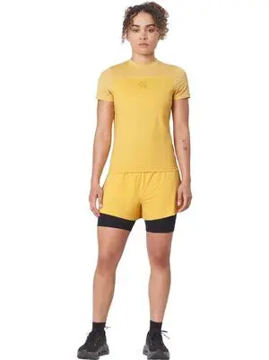 ASRV Aerosilver Upf50 Mock Neck Run Tee - Amber