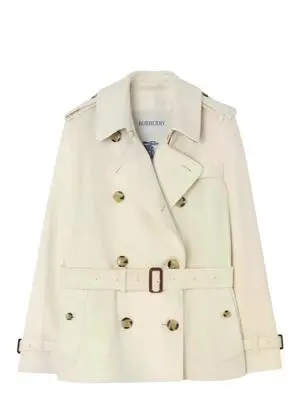 Burberry Cashmere Kensington Trench Jacket Neutrals