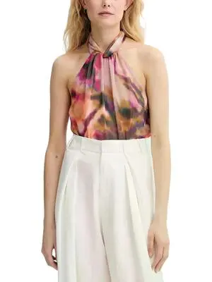 MORGAN Tie-neck Top - Pink