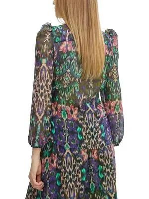 MORGAN Puff-sleeve Blouse - Green