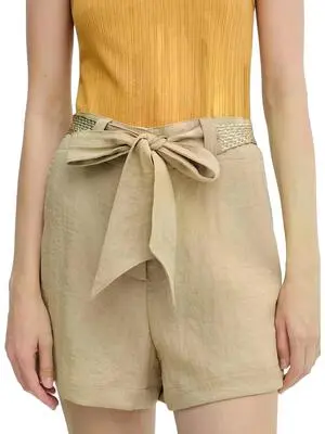 MORGAN Shavik Belted Shorts - Neutrals