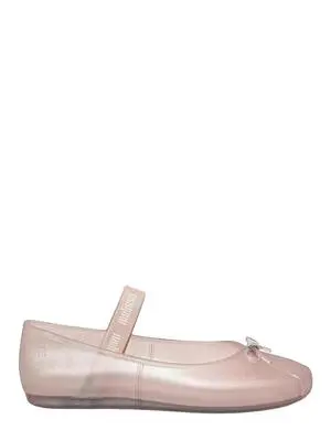 Melissa Sophie Glitter-effect Bow-detail Ballet Flats Pink