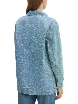 SISLEY Laser-print Denim Shirt