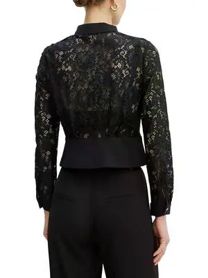 MORGAN Cegil Lace-embelished Shirt - Blue