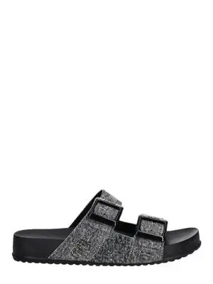 Melissa Cozy M Lover Buckle-fastening Slides Grey