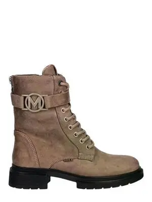 MEXX Kimberly Glad Logo-buckle Lace-up Boots - Brown