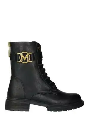 MEXX Kimberly Glad Logo-plaque Lace-up Ankle Boots - Black