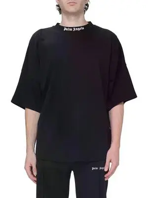 Palm Angels Logo-print Cotton T-shirt - Black