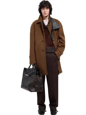 Bottega Veneta Wool And Cashmere Coat - Sepia Brown