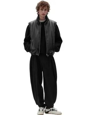 Bottega Veneta Padded Leather Gilet - Double Black