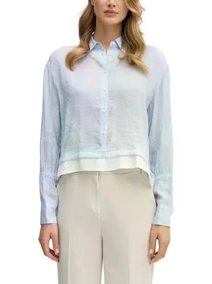 Sisley Striped Layered Shirt - Blue