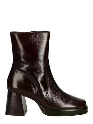 JONAK PARIS Brigand Platform Square-toe Boots - Brown