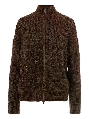Max Mara Sequin-embellished Cardigan - Brown