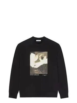 Givenchy Sweatshirt In Fleece With Surrealism Print - Black