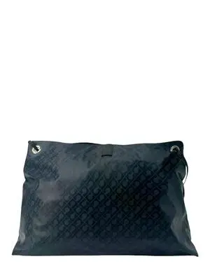 GHERARDINI Monogram-print Logo-plaque Shoulder Bag - Grey