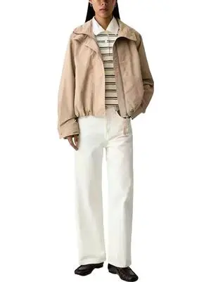 Marc O'polo High-neck Zip-up Bomber Jacket - Neutrals