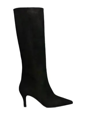 BIANCADI Pointed-toe Suede Boots - Black