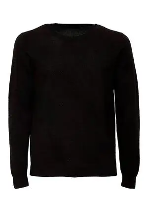 ZANONE Waffle-knit Wool Sweater - Black