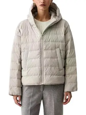 Marc O'polo Hooded Quilted Jacket - Neutrals