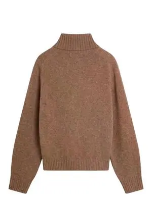 BALLANTYNE Argyle High-neck Sweater Brown