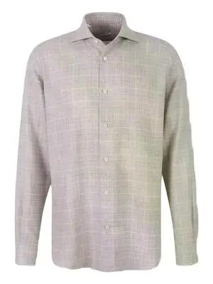 VINCENZO DI RUGGIERO Check-pattern Long-sleeve Shirt