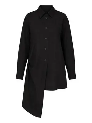 Yohji Yamamoto Tucked Draped Blouse - Black