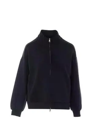 OWN Zip-up Embroidered Sweater - Black
