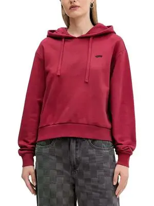 VANS Logo-embroidered Hoodie - Red