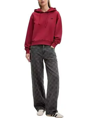 VANS Logo-embroidered Hoodie - Red