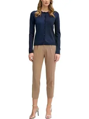 Sisley Crew-neck Cardigan Blue