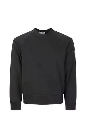 Stone Island 6100008 Organic-cotton Fleece Sweatshirt - Black