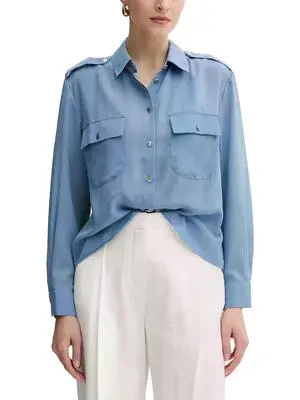 MORGAN Flap-pocket Shirt - Blue