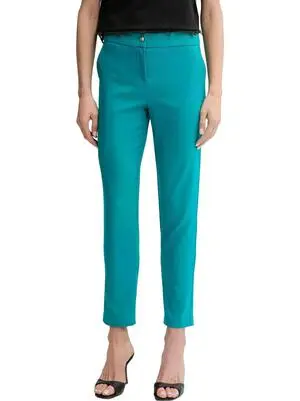 MORGAN Button-fastening Cropped Trousers - Blue