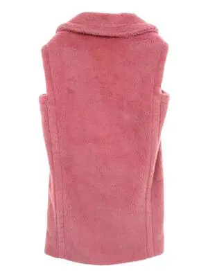 Max Mara 2010s Teddy Bear Sleeveless Coat - Pink