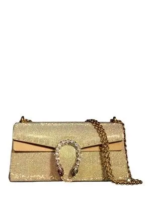 Gucci Dionysus Crystal-embellished Shoulder Bag Gold