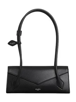 Alaïa Small Le Teckel Flap Bag In Shiny Leather - Black