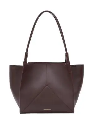 Victoria Beckham Coffee Liqueur Leather Tote Bag - Brown
