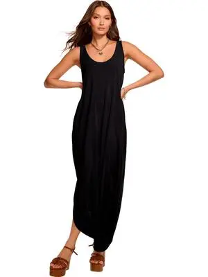 Ramy Brook Ellison Knit Scoop Neck Midi Dress - Black