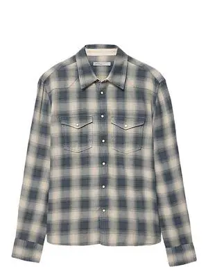 ALLSAINTS Brook Checked Long-sleeve Cotton Shirt - Blue Check