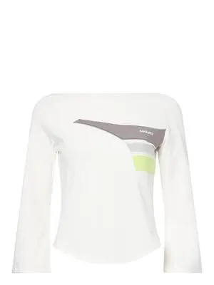 SISTERS & SEEKERS Seekola Boat-neck Stretch-cotton Top - White