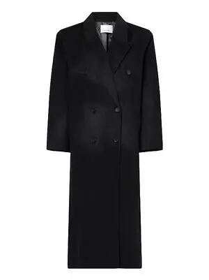 THE FRANKIE SHOP Gaia Double-breasted Wool-blend Coat - Black