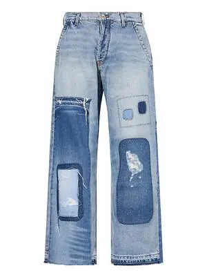 GALLERY DEPT. Distressed Relaxed-fit Denim Jeans - Indigo