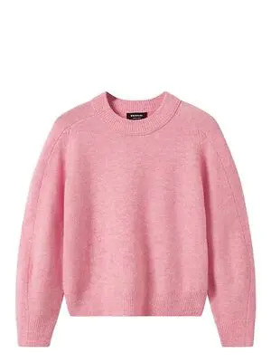 WHISTLES Ribbed-trim Wool-blend Jumper L